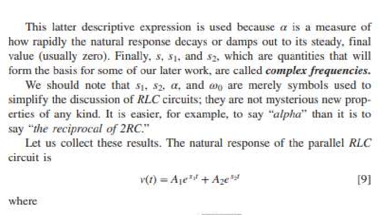 RLC Circuit Response Analysis Notes - Studocu