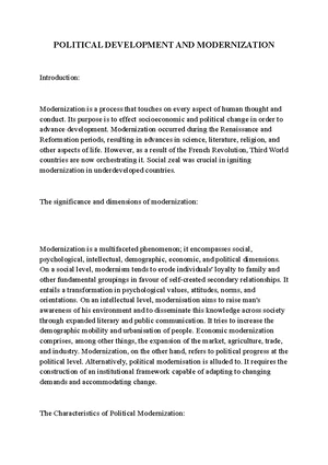 Political Development-Meaning, Characteristics and Agents - Political ...