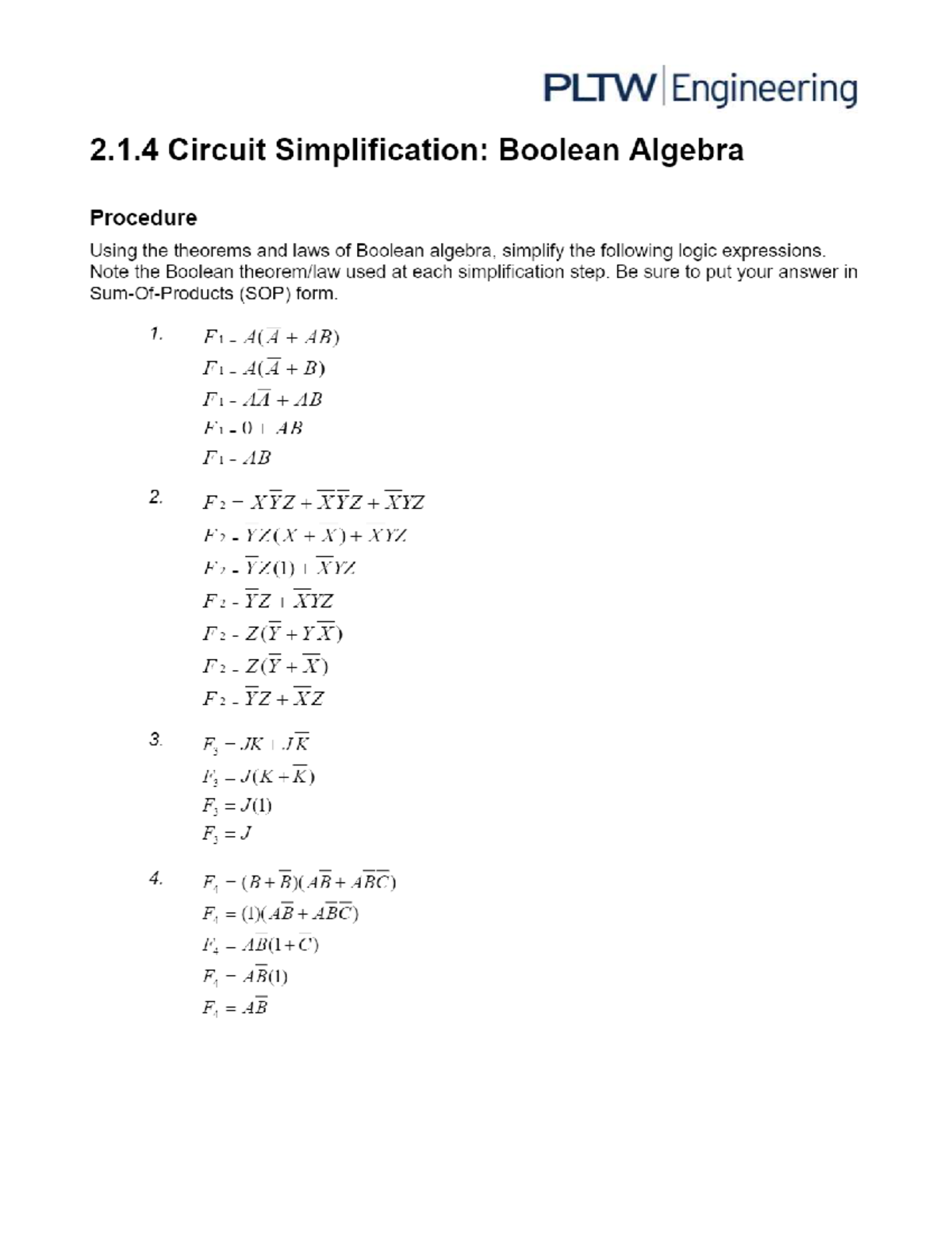 2.1.4.ak circuitsimplificationbooleanalgebra 2 - Computer Engineering ...
