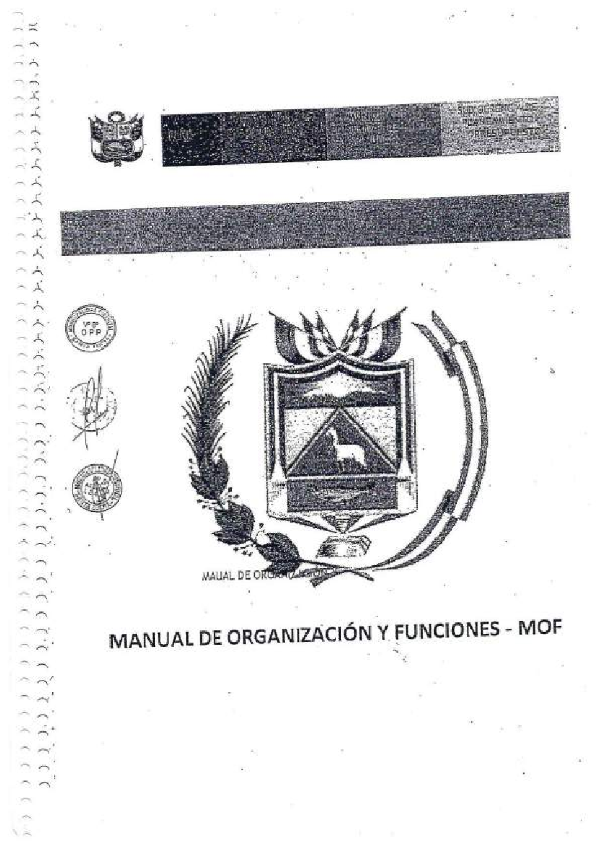 Manual de Organización y Funciones (MOF) de la Municipalidad Distrital ...