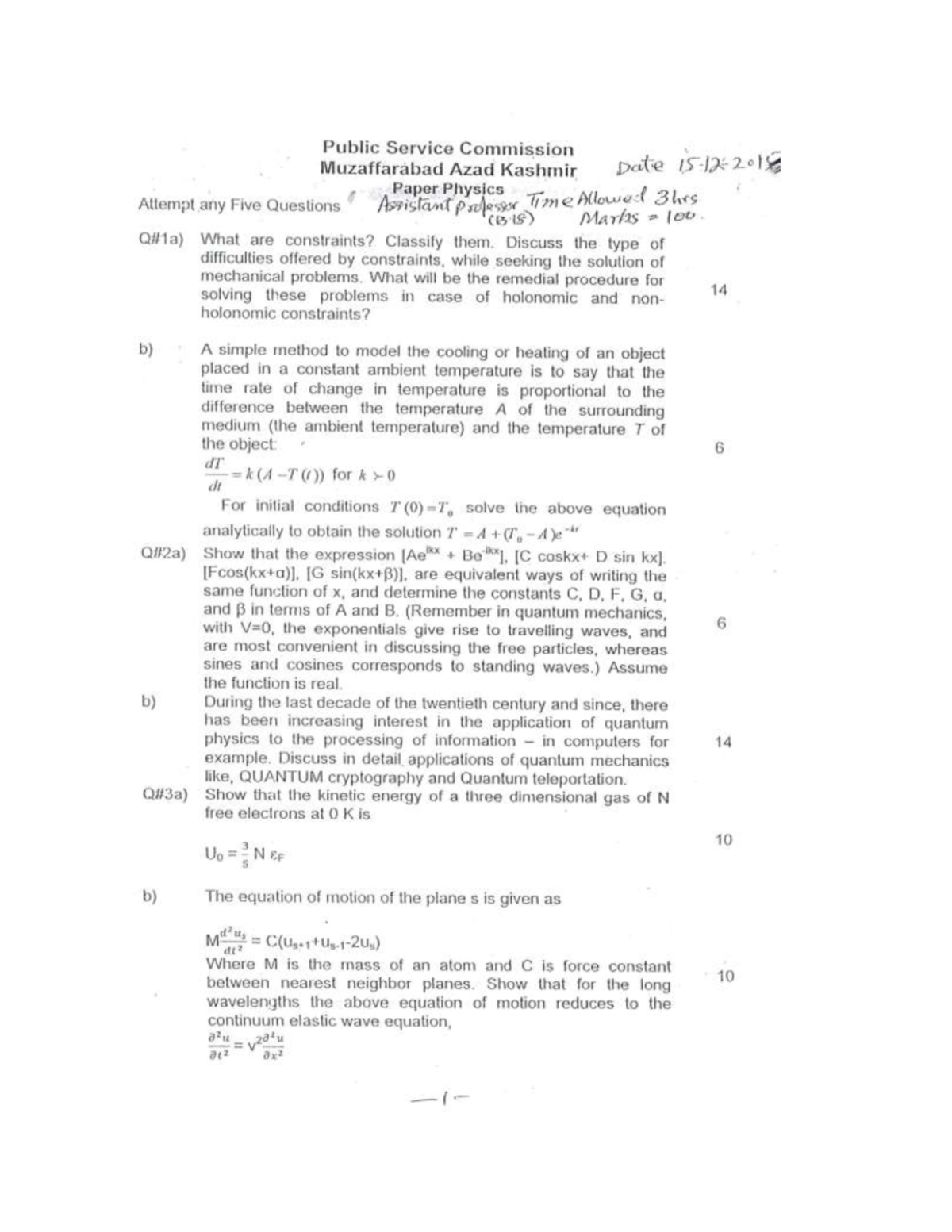 Paper A.Prof Physics (B18) - Constraints & Quantum Mechanics Insights ...