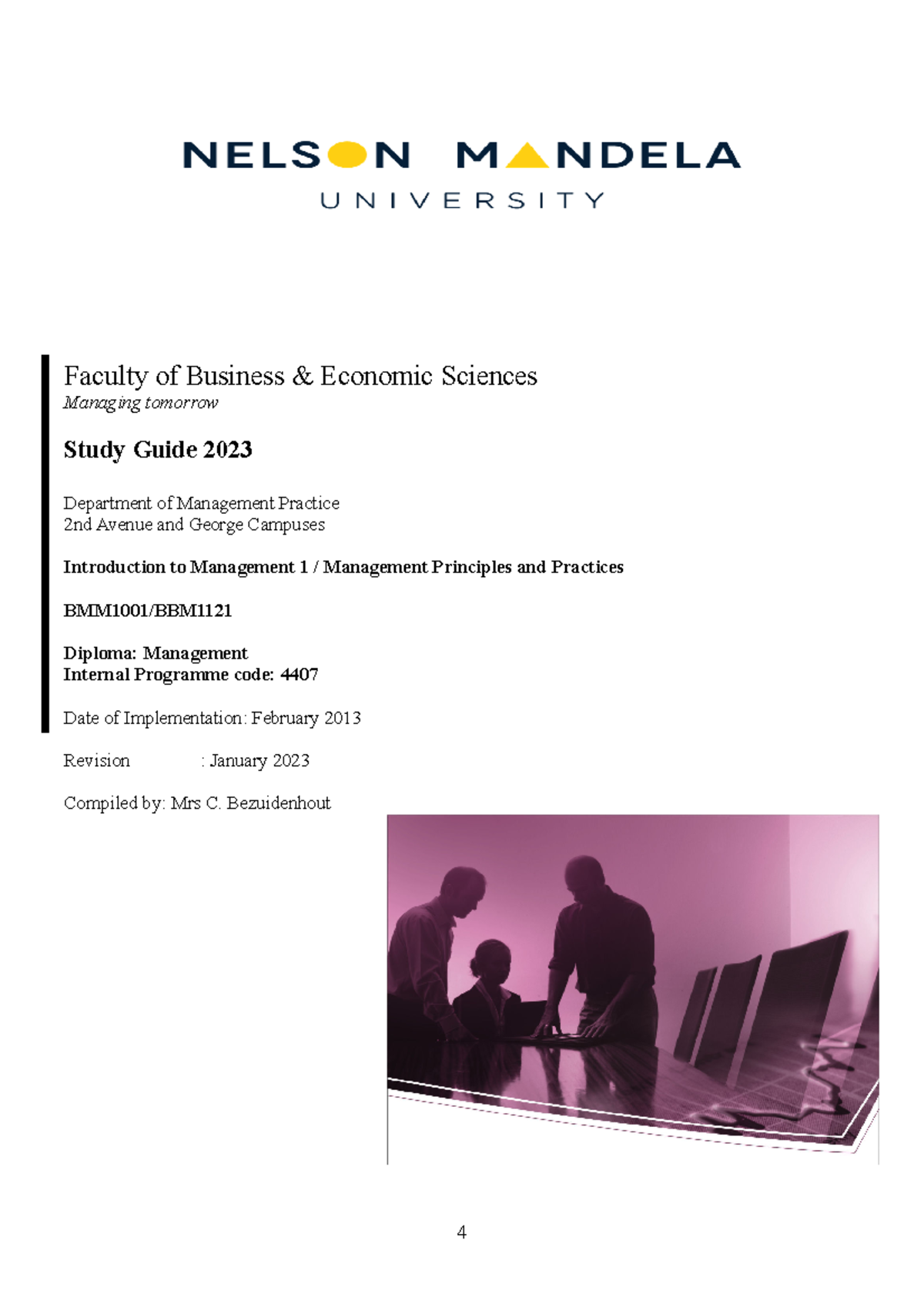 BMM1001/BBM Study Guide 2023: Management Principles & Practices Notes ...