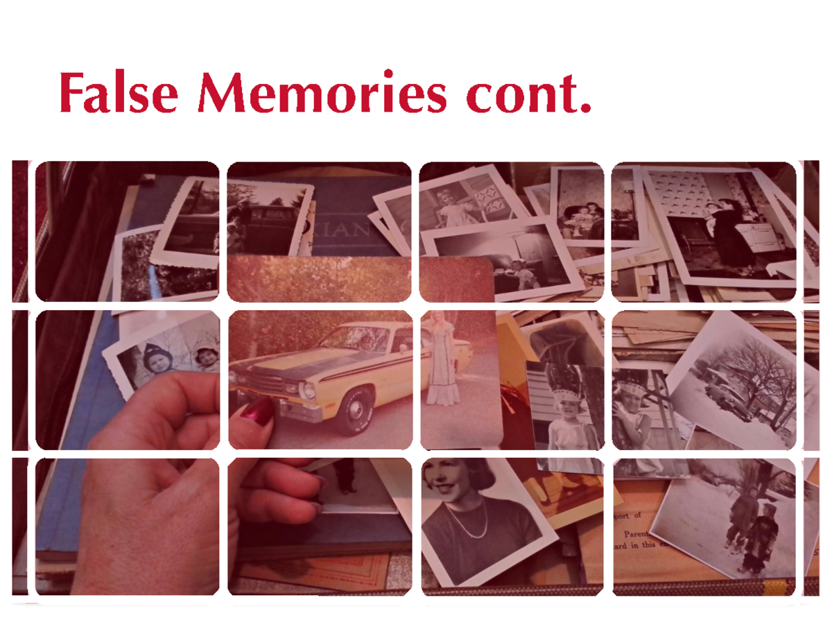 False Memories: Misinformation Effect & Its Consequences (PSY 101 ...