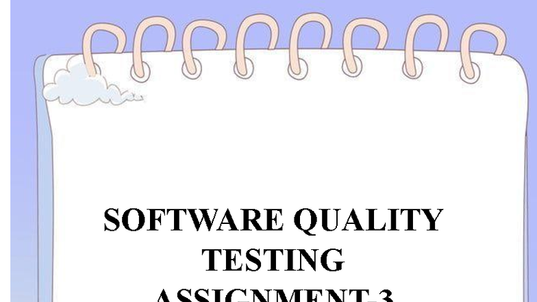 MCA2405: Methodology for Developing Software Testing Tools - Studocu