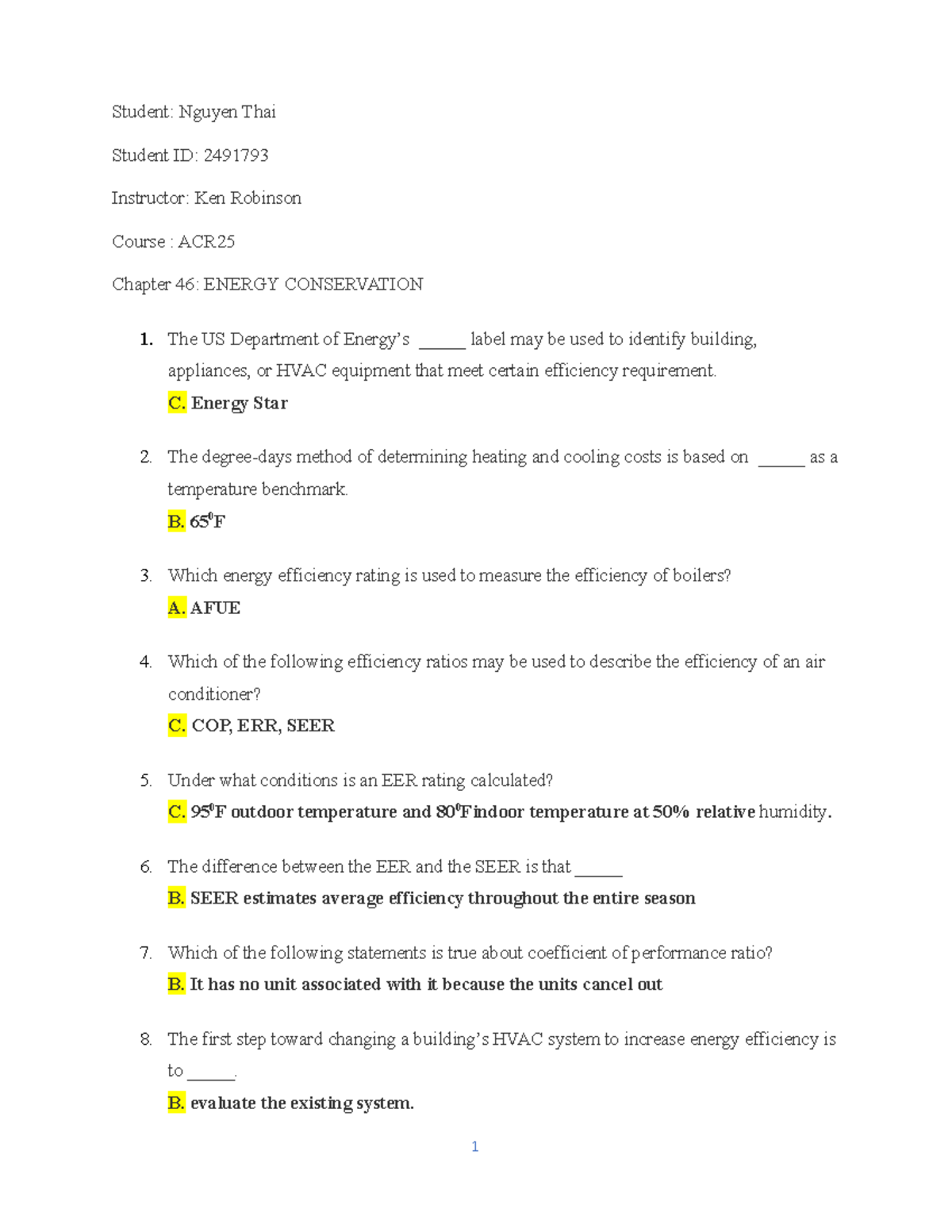 Chapter 46: Energy Conservation Notes for ACR Course - Studocu