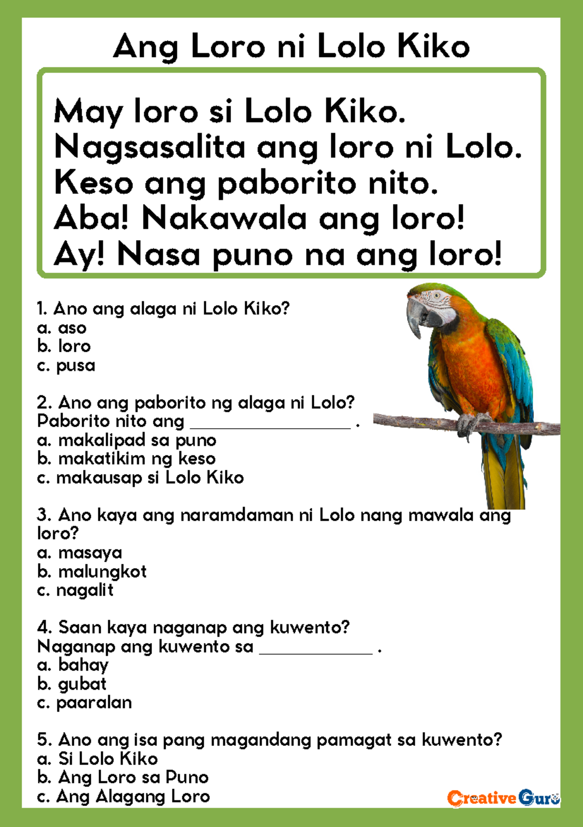 PHIL-IRI Grade 3 Reading Comprehension and Activities Guide - Studocu