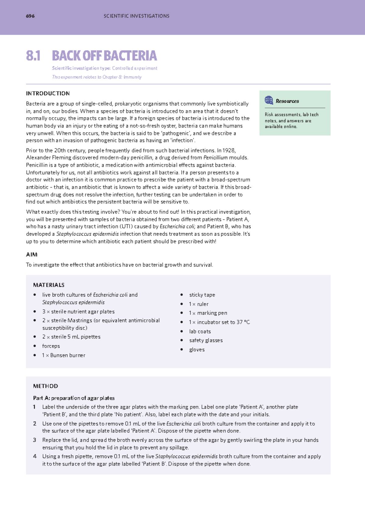 8.1 Back Off Bacteria: Investigating Antibiotic Effects on Infections ...