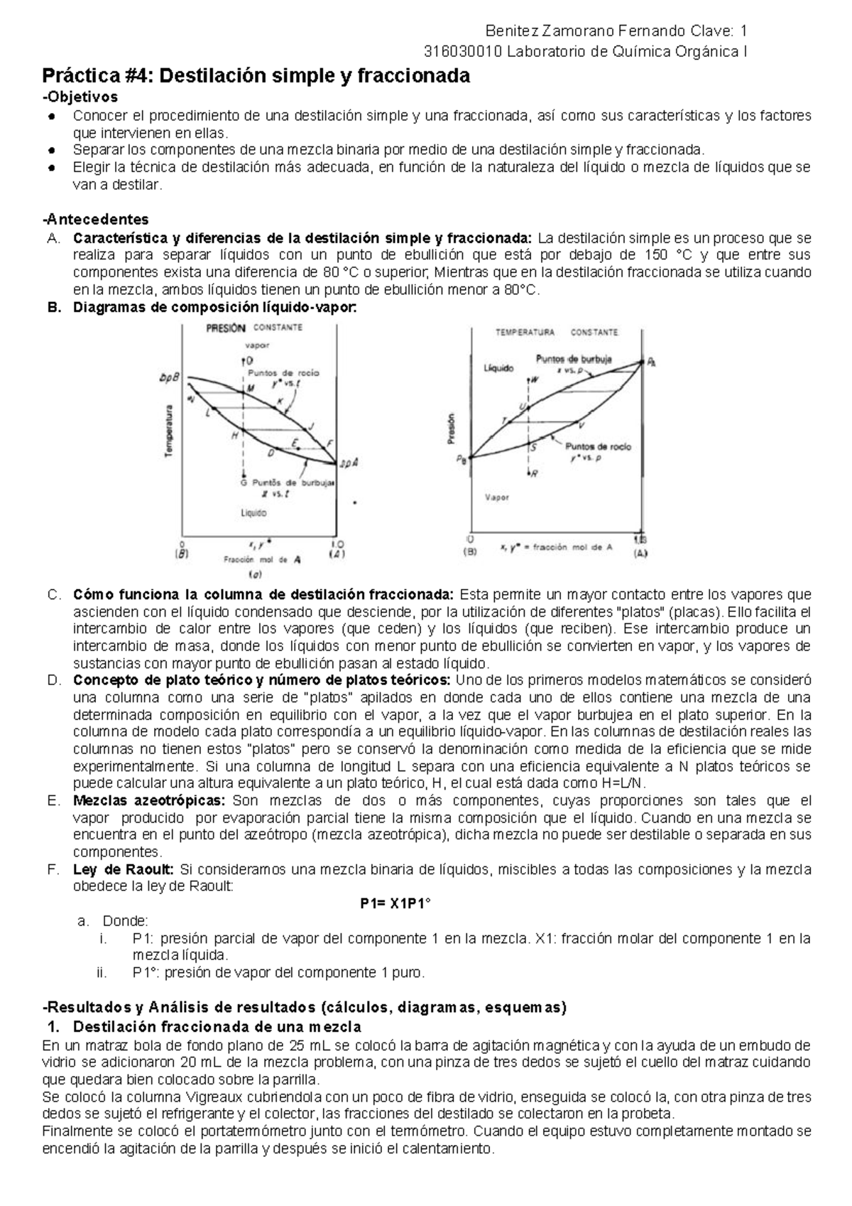 Diagrama De Destilación Fraccionada Etiquetado