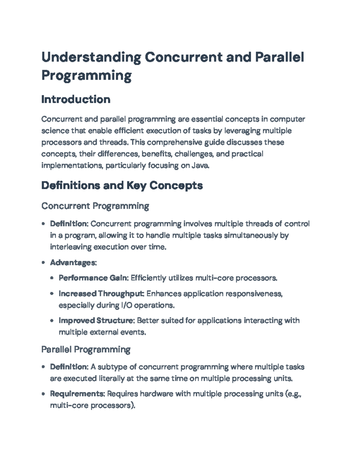 Concurrent and Parallel Programming Guide: Concepts & Java ...