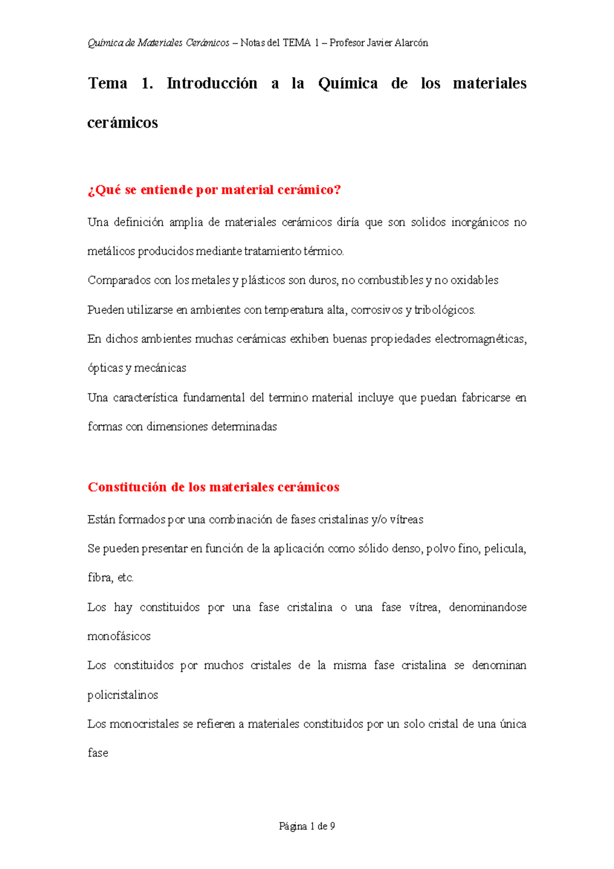 Unidad 1 - Explica una breve explicacion acerca el material ceramico ...