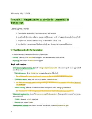Pearson Chapter 1 Student Worksheet The Human Body - Chapter 1: The ...