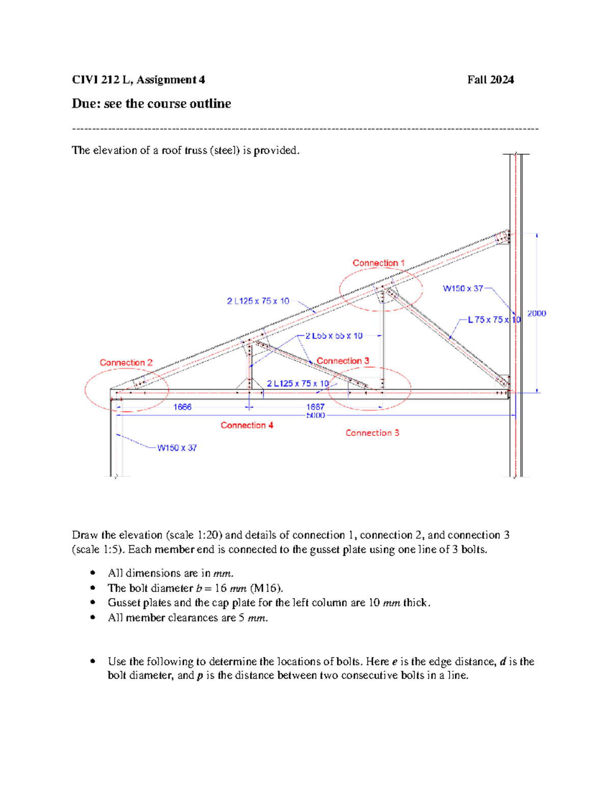Assignment 4 - Steel Structures - 2 - CIVI 212 L, Assignment 4 Fall ...