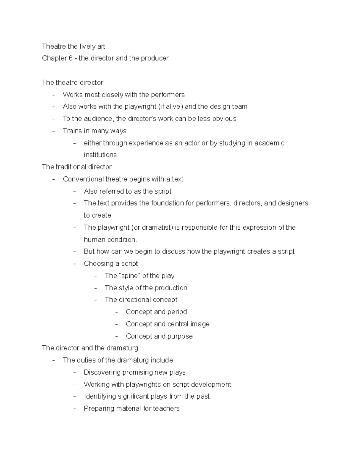 Chapter 15 Notes - Theatre the lively art Chapter 15 - modern theatre ...