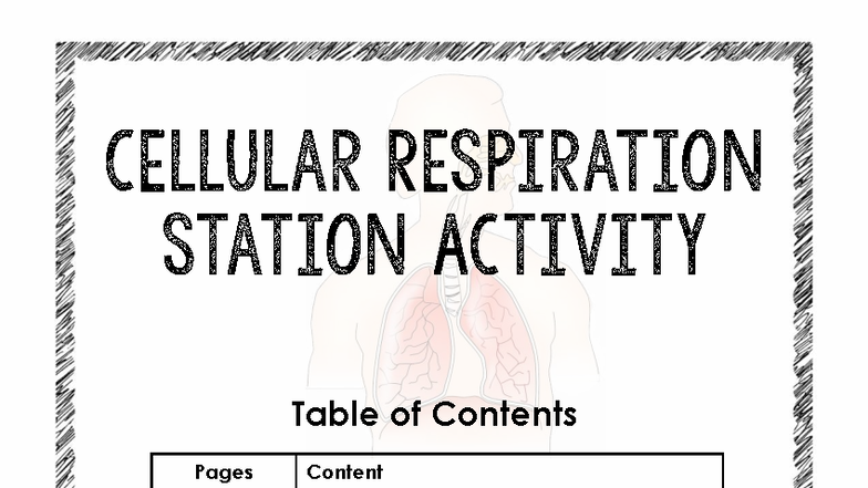 Cellular Respiration Science Station Activity (BIO 101) - Studocu