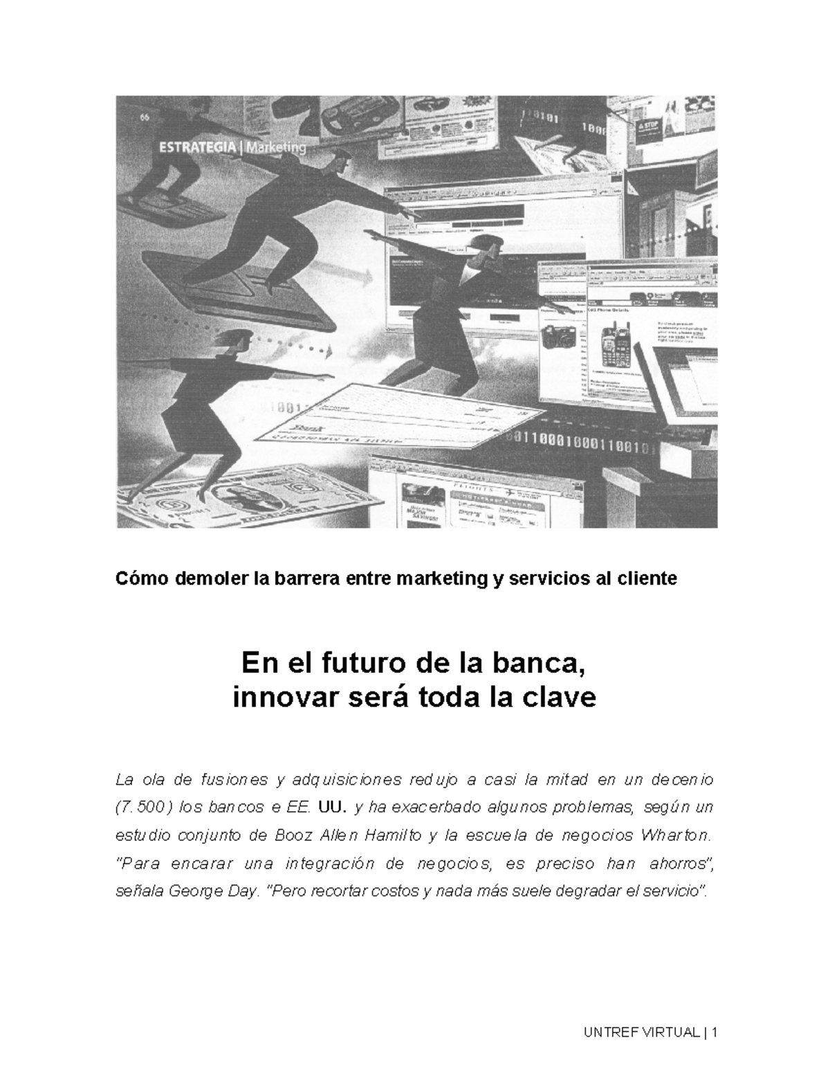 U10 Art: Innovación y Marketing en el Futuro de la Banca - Studocu