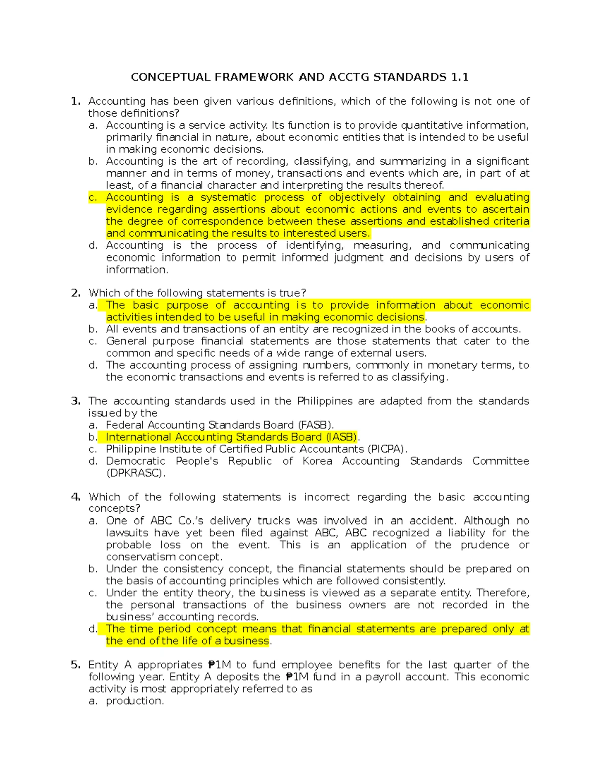 Chapter 7 - Practice Questions with answer - CHAPTER 7 COMPLETING THE ACCOUNTING CYCLE FOR A ...
