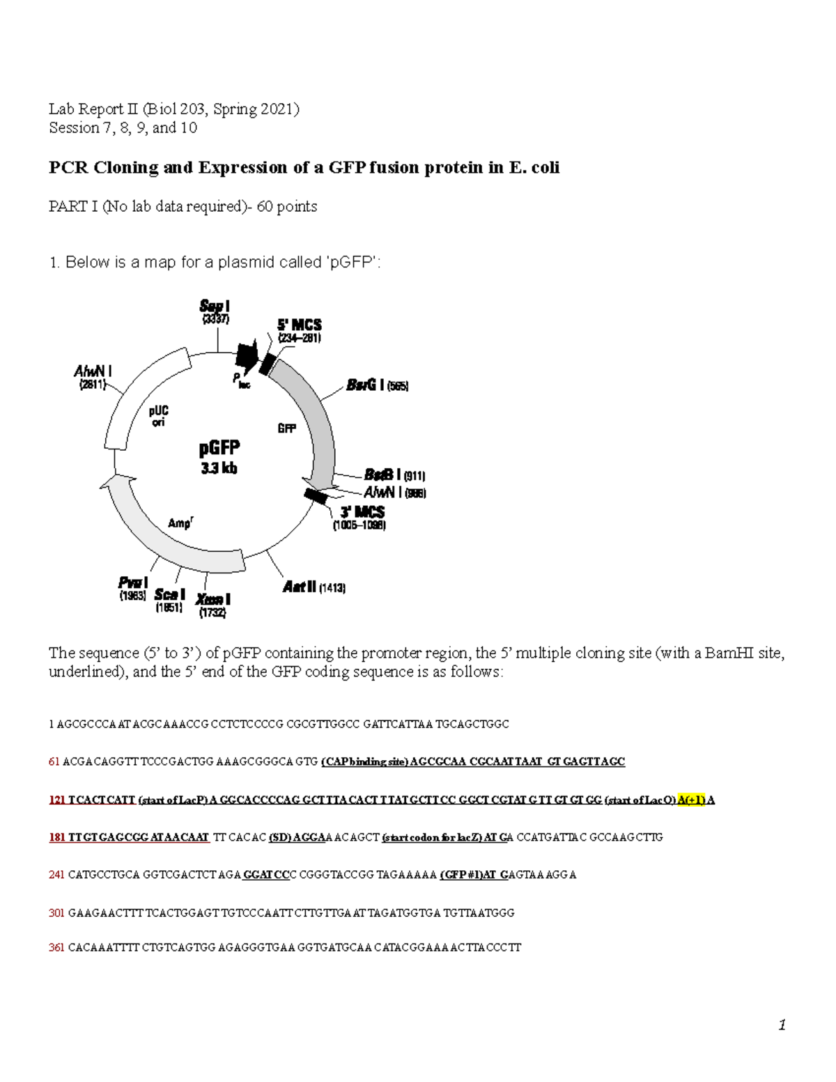 Lab Report II- copy - Lab Report II (Biol 203, Spring 2021) Session 7 ...