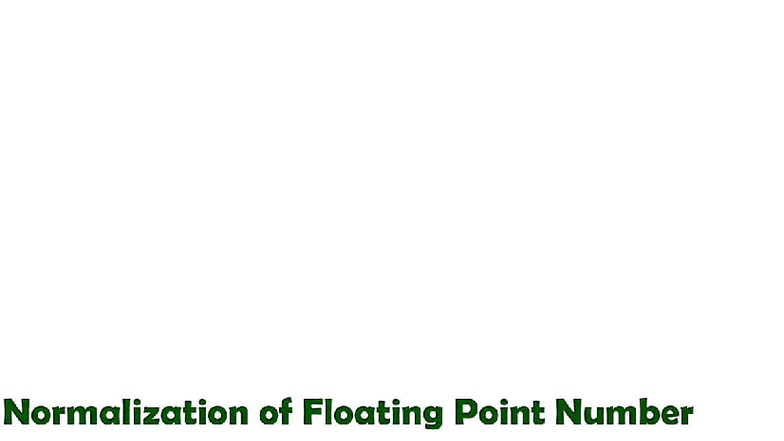 Normalization of Floating Point Numbers: FUNDA 754 Overview - Studocu