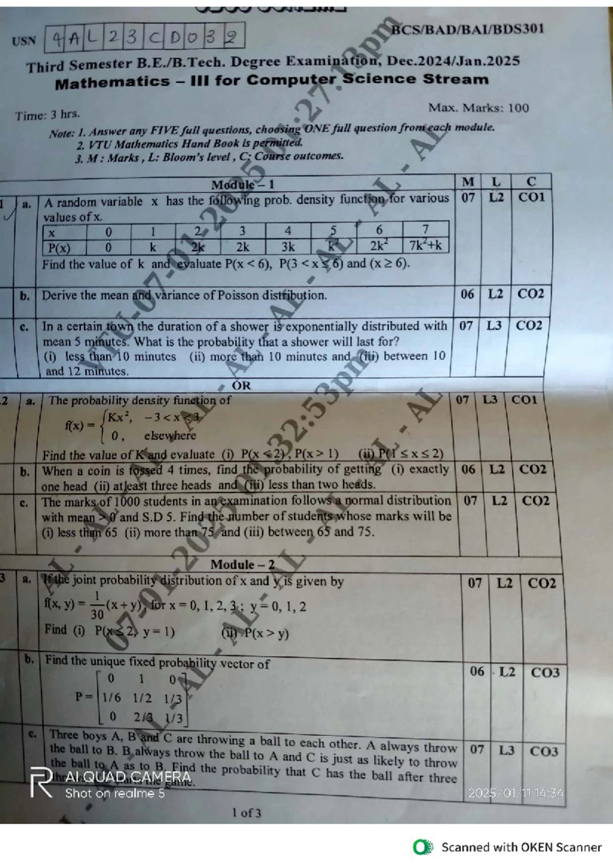 BESCK204C Introduction to Electronics and Communication Past Year QPs ...