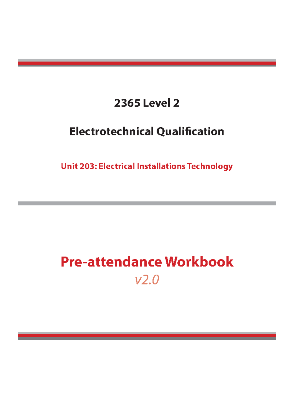 203: Electrical Installations Technology Handouts and Worksheets ...