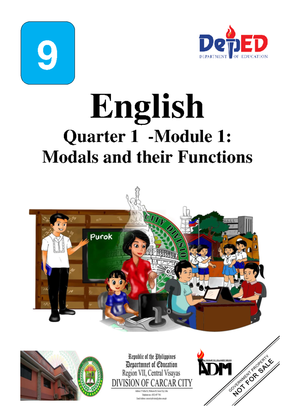 Modals and Their Functions: English 9 Quarter 1 Module 1 - Studocu