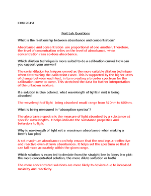 Pre Lab - Regarding pre-lab of module 1 for general chemistry section ...