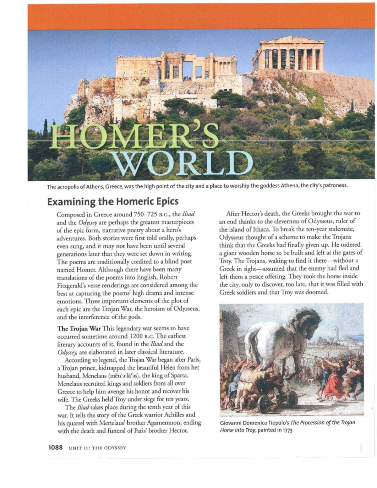 HUM 101: The World of Homer - Exploring the Iliad and Odyssey - Studocu
