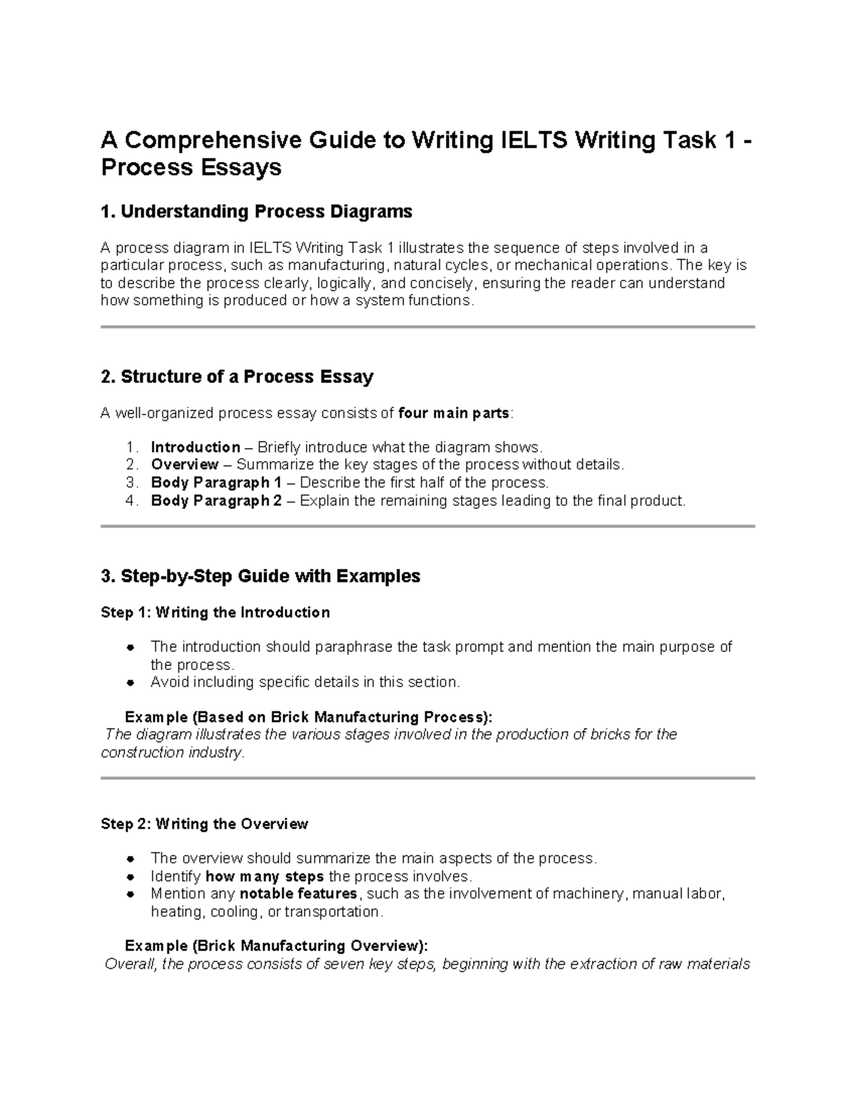 A Comprehensive Guide to Writing Ielts Writing Task 1 - Process Essays ...