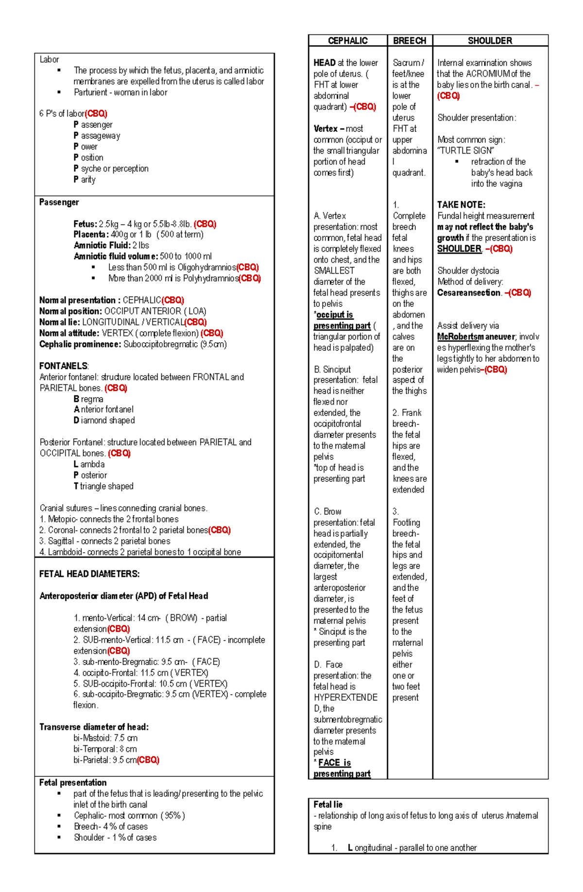 OB - physiologic OB - Labor The process by which the fetus, placenta ...