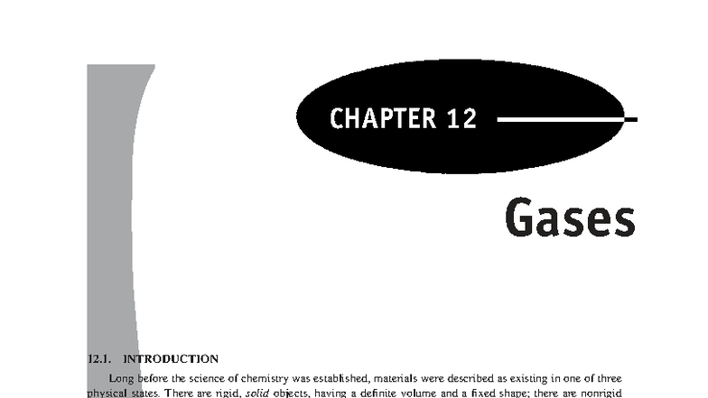 CHAPTER 12 Gases: Key Concepts and Laws in Chemistry - Studocu
