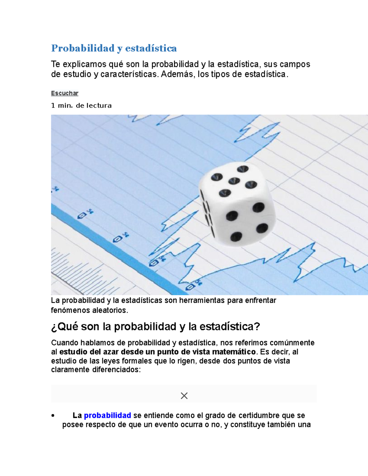 Probabilida y estadistica - Probabilidad y estadística Te explicamos ...