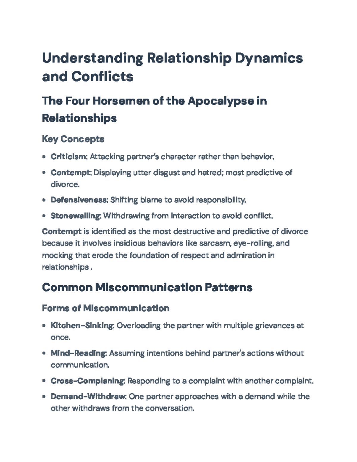 Understanding Relationship Dynamics and Conflict Resolution Techniques - Understanding ...