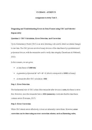 [Solved] Assignment Scenario A university campus with multiple ...