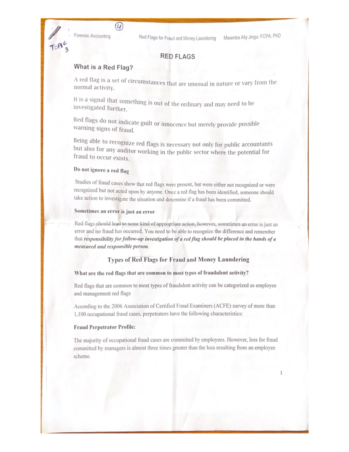 Red Flag - Am third year student - 4 Forensic Accounting Red Flags for ...