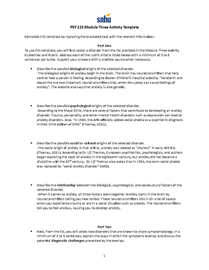 PSY 215 Project Two Power Point Complete PDF - OBSESSIVE THOUGHTS ...