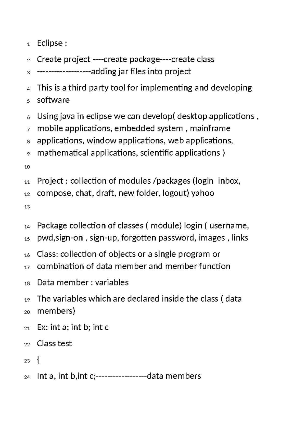 Eclipse Project Setup: Creating JAR Files and Classes in Java - Studocu