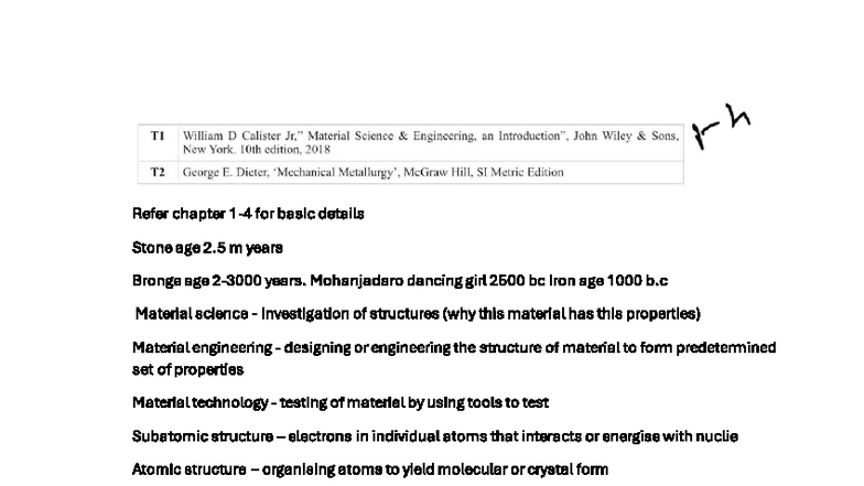 MTT - Material Science Engineering Overview and Properties - Studocu