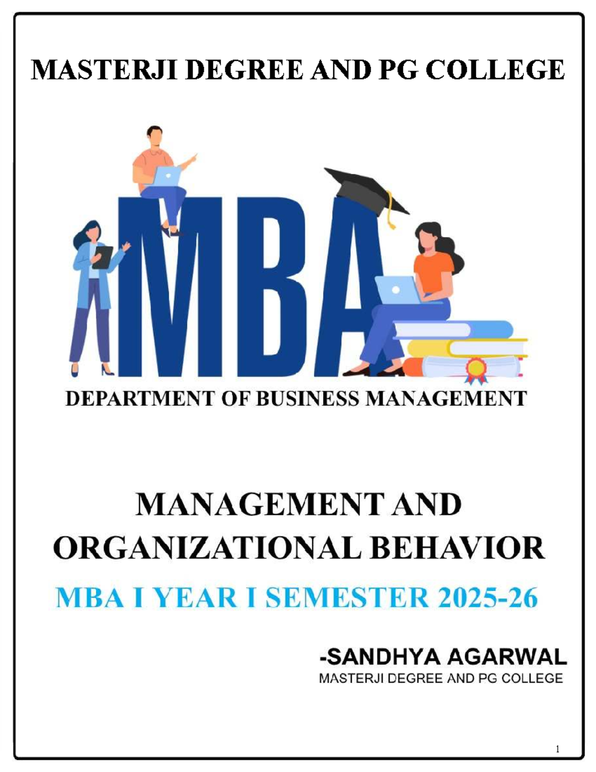 MBA Management and Organizational Behavior Overview - Studocu