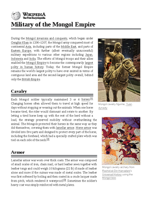 Mongol Empire - [4] Originating in present-day Mongolia in East Asia ...