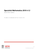 Specialist Mathematics - Grade: 12 - Queensland Certificate of ...