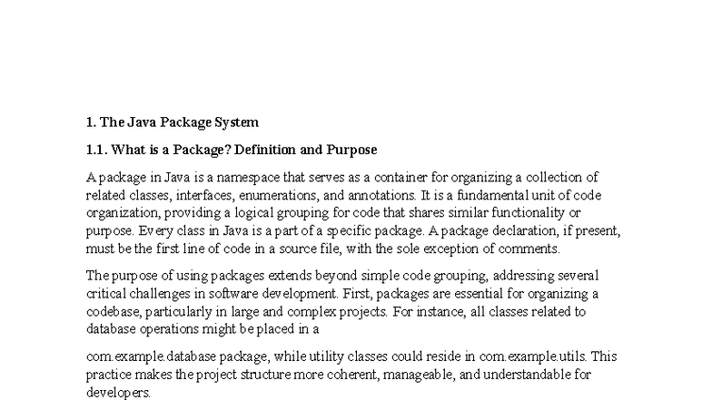JAVA UNIT 2: Understanding the Java Package System and Variable Scope ...