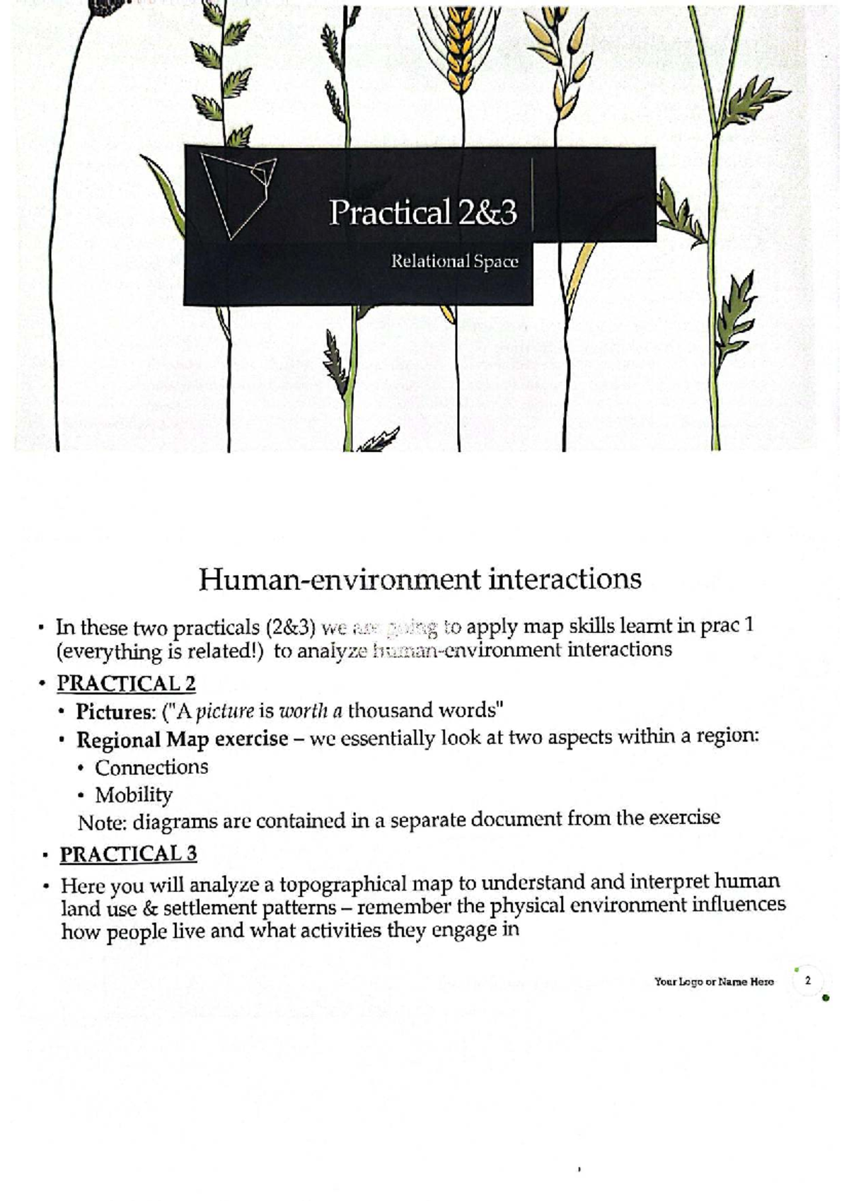 Geog110- Practical Analysis of Relational Space Interactions - Studocu