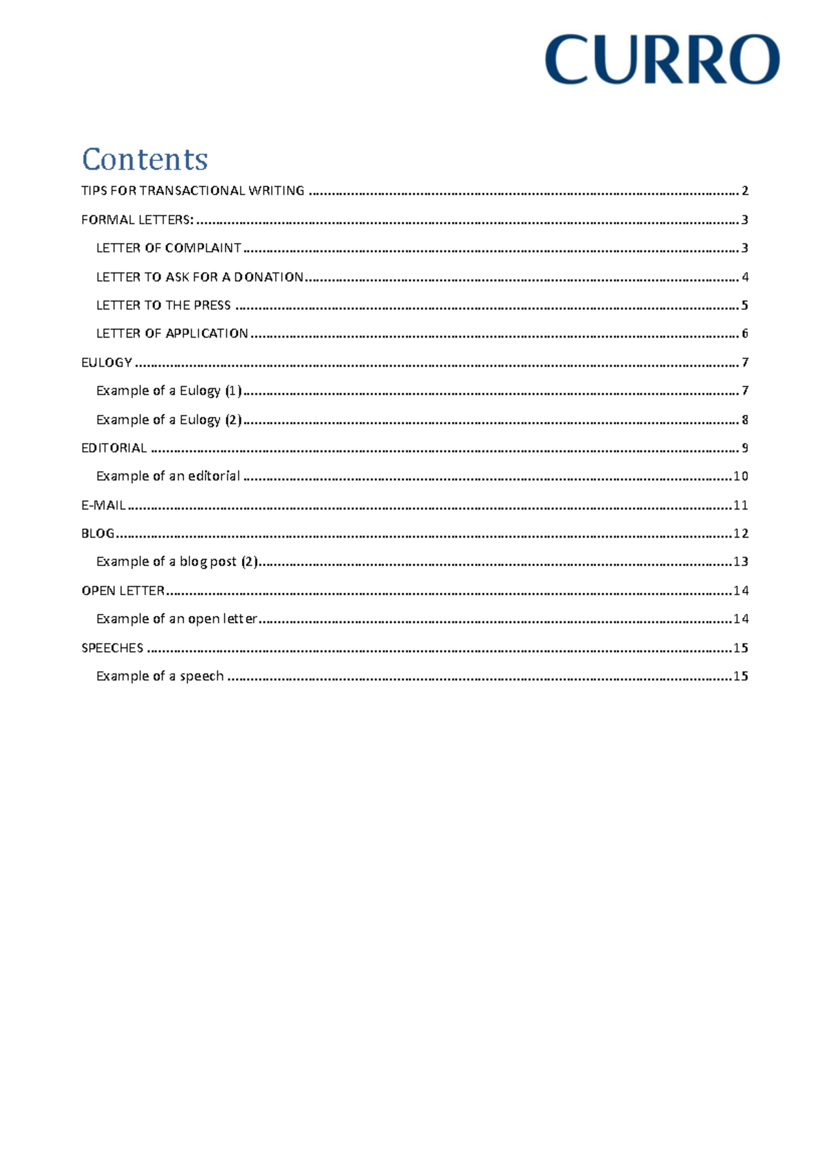 Transactional Writing Formats: Tips and Examples for Effective ...