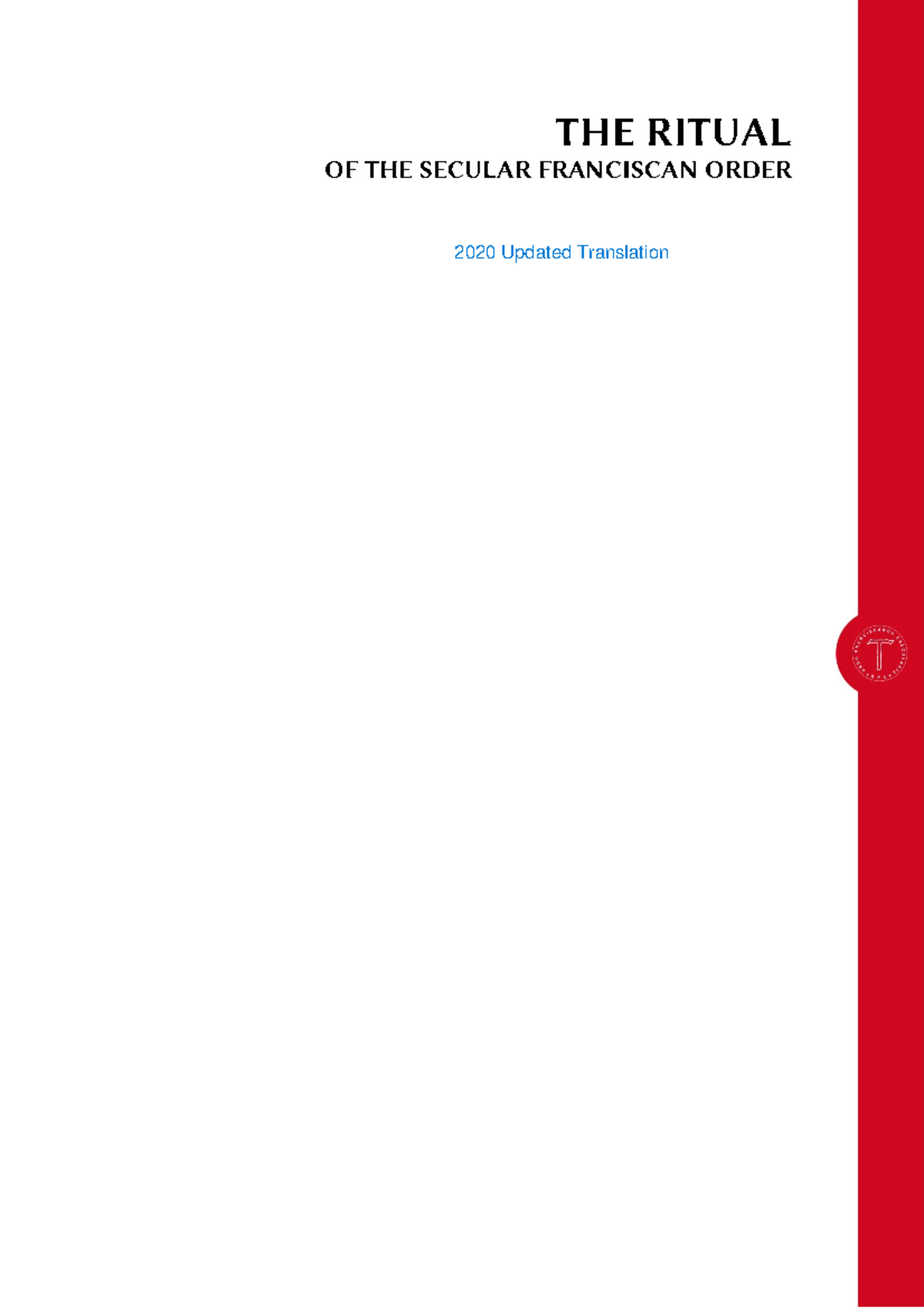 Ritual of Commitment in the Secular Franciscan Order - Studocu