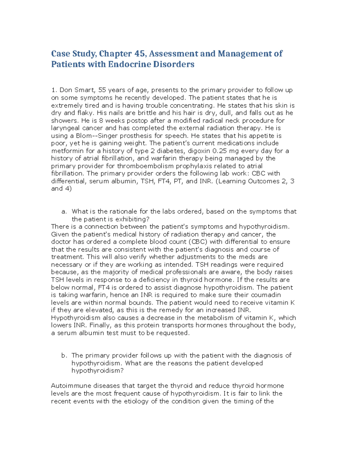 CS 41 - Case Study on Management of Intestinal and Rectal Disorders ...