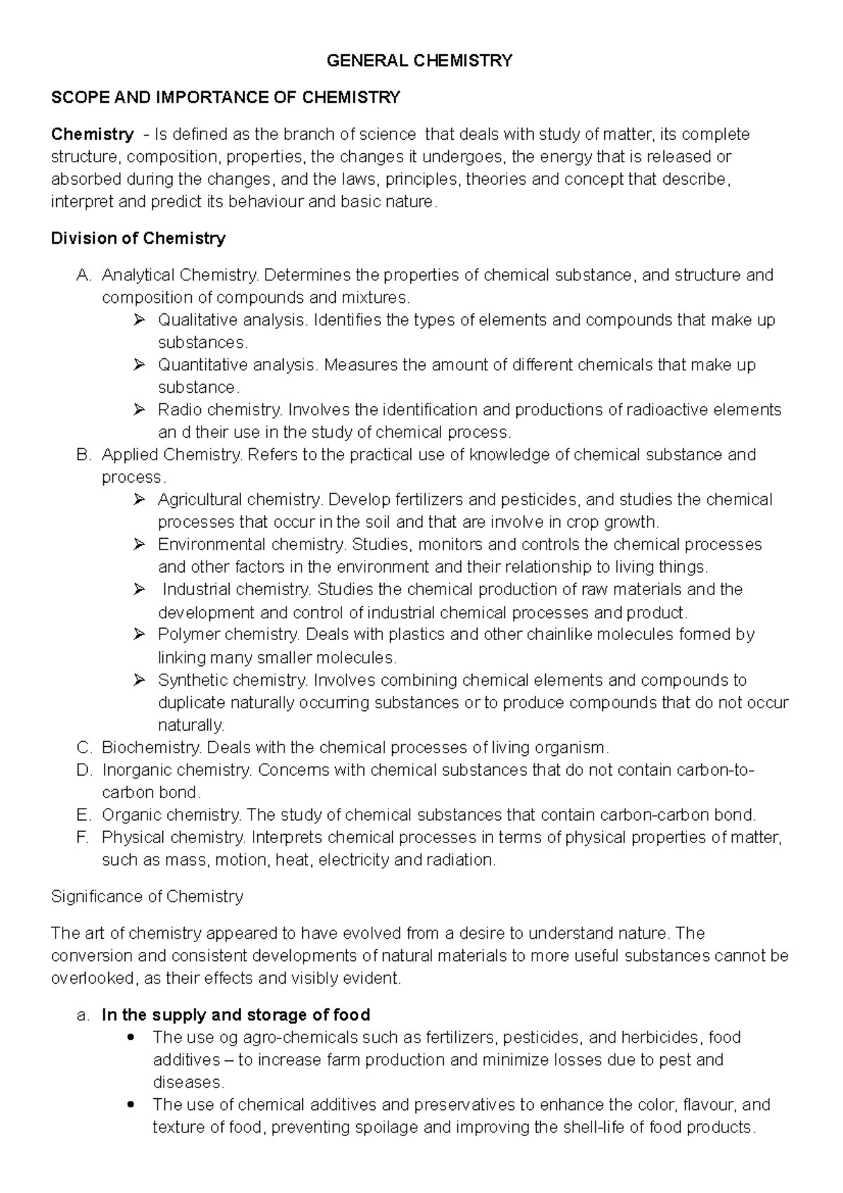 General Chemistry Overview: Concepts, Importance, and Applications ...