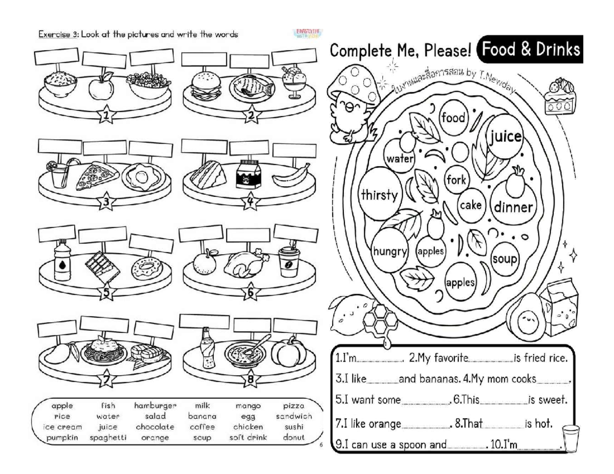 Exercise 3: Food Vocabulary Practice ENGLISH WITHTON - Studocu