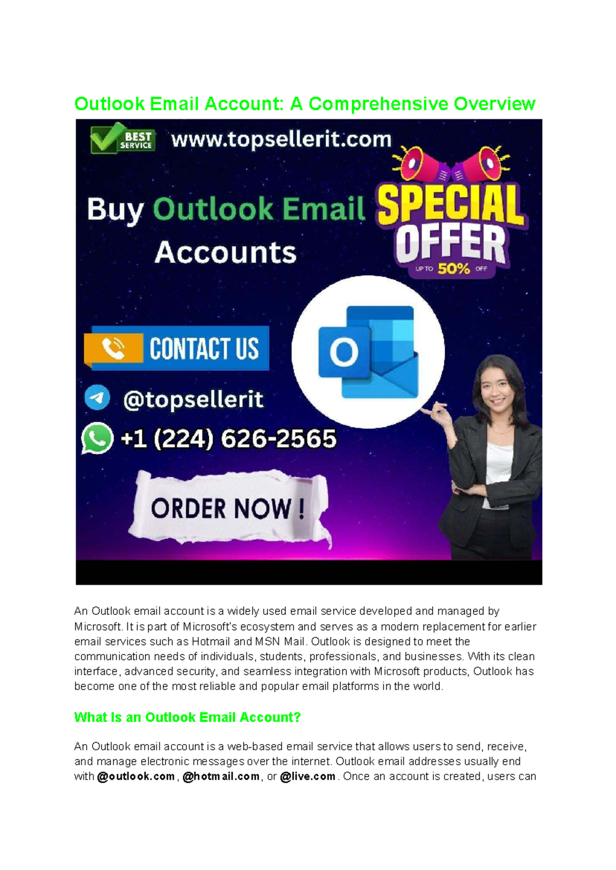 Outlook Email Account (Overview): Features, Setup & Limitations - Studocu