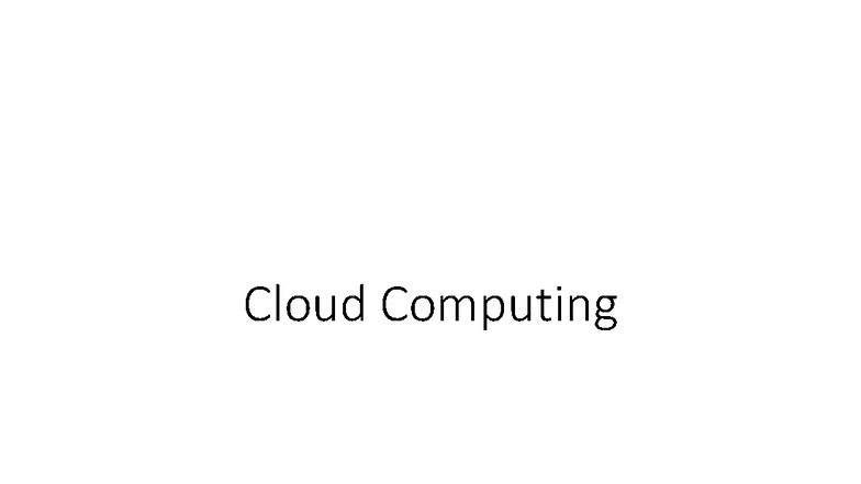 Cloud Computing vs Traditional Computing: Unit 1 Overview - Studocu