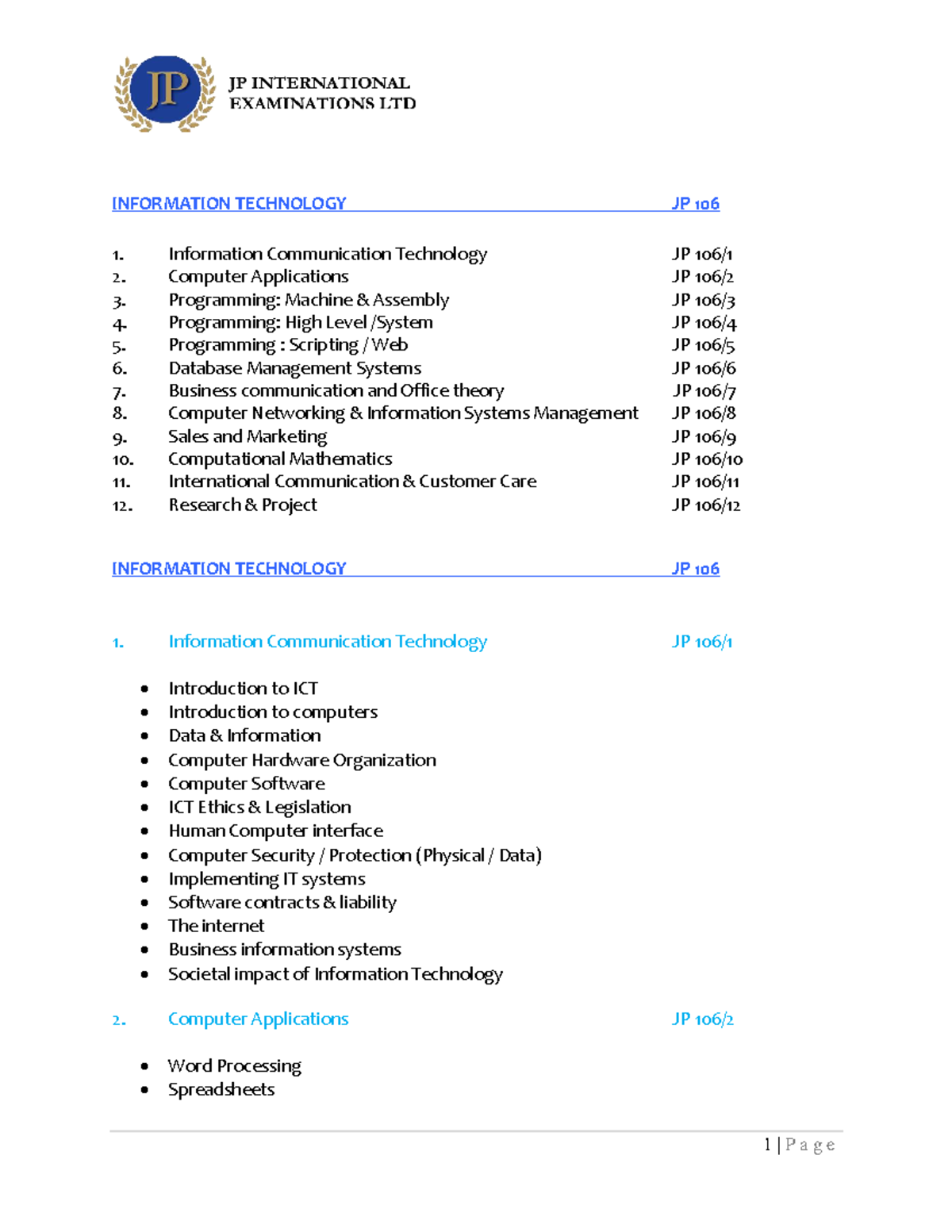 Information Technology sylabbus ICS 1708202112001 2 - INFORMATION ...